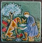Verdant Tile Medieval Manuscript Illumination tiles